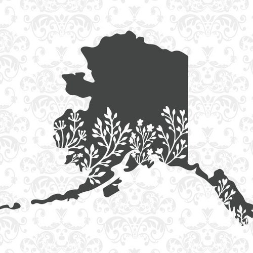 Alaska State Floral SVG DXF PNG Cricut Cut File - Etsy