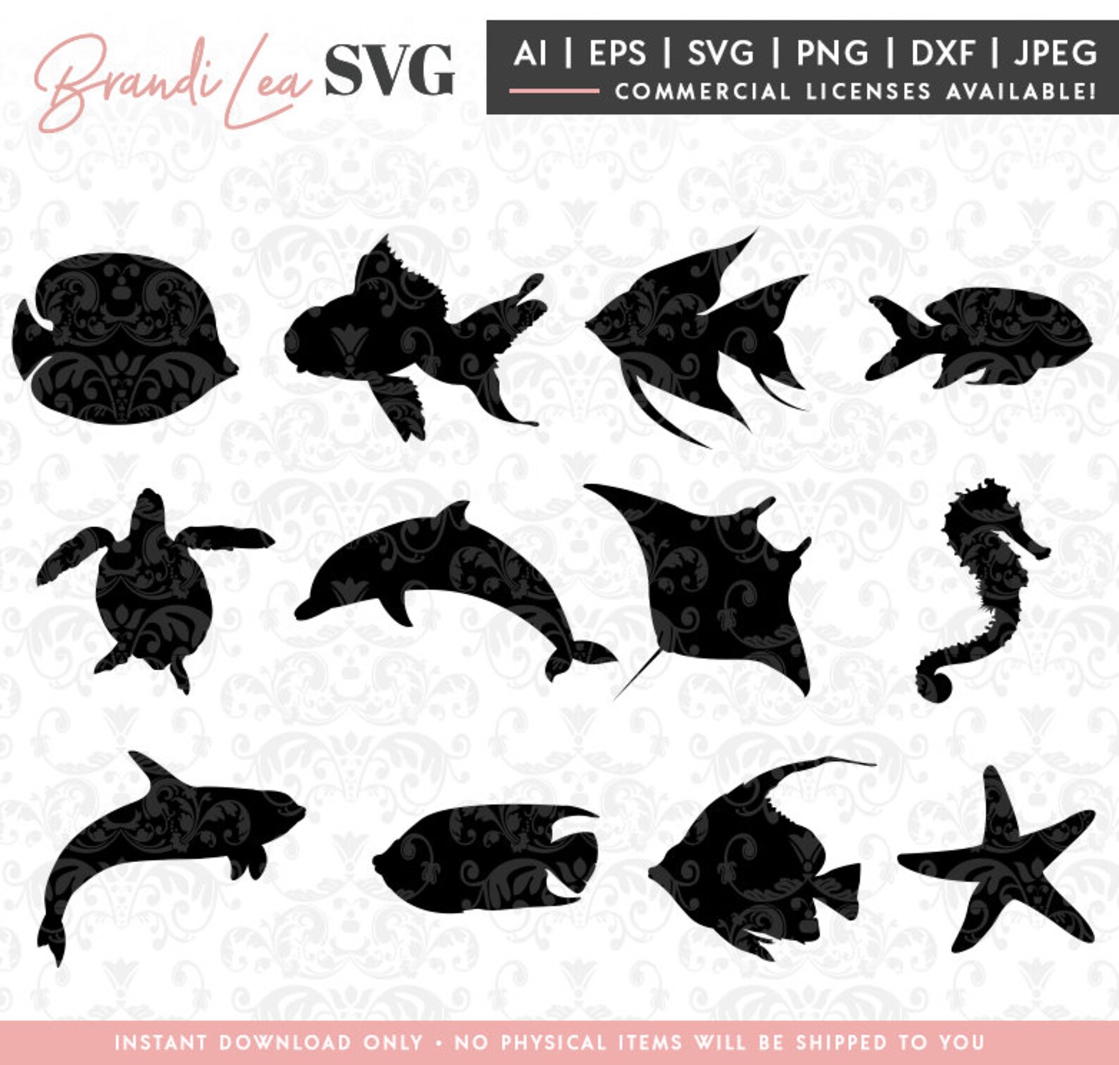 Marine animal svg ocean svg sea svg beach svg svg DxF | Etsy