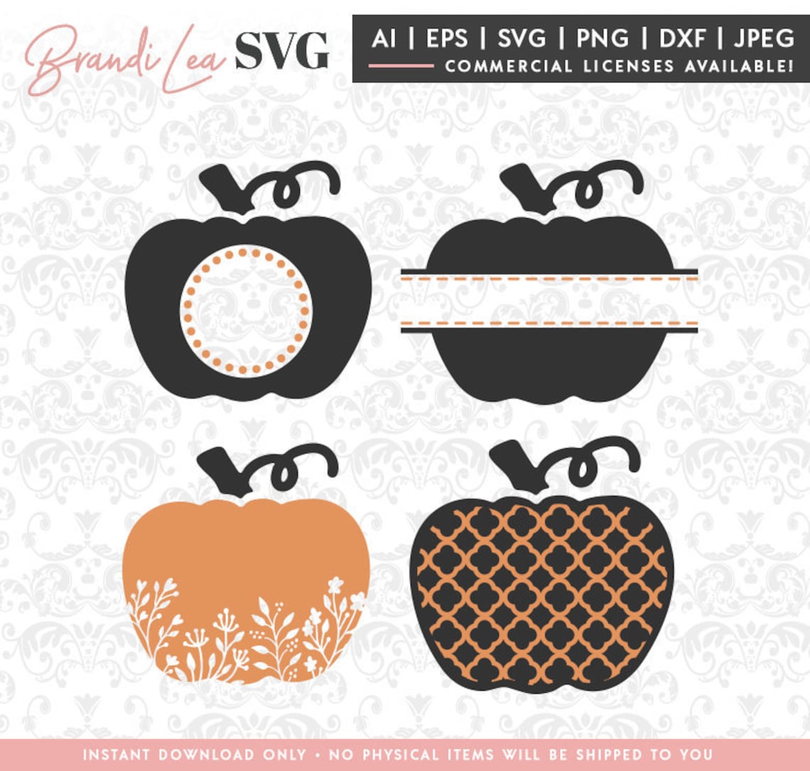 4 Pc. Pumpkin SVG Set Autumn Svg Fall Svg Thanksgiving - Etsy