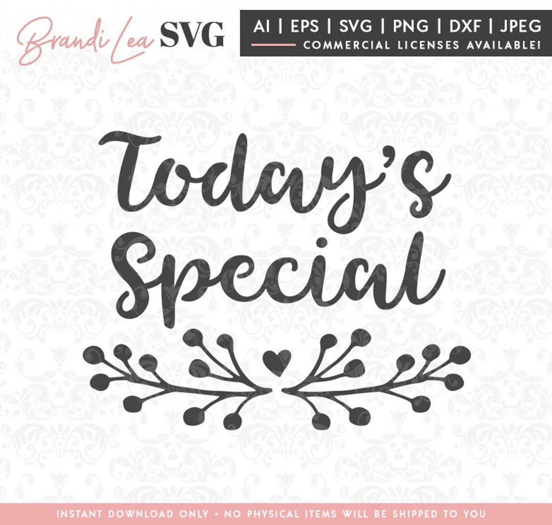 Today's Special Svg, Restaurant, Kitchen, Menu, Food, Svg, Dxf, Eps ...