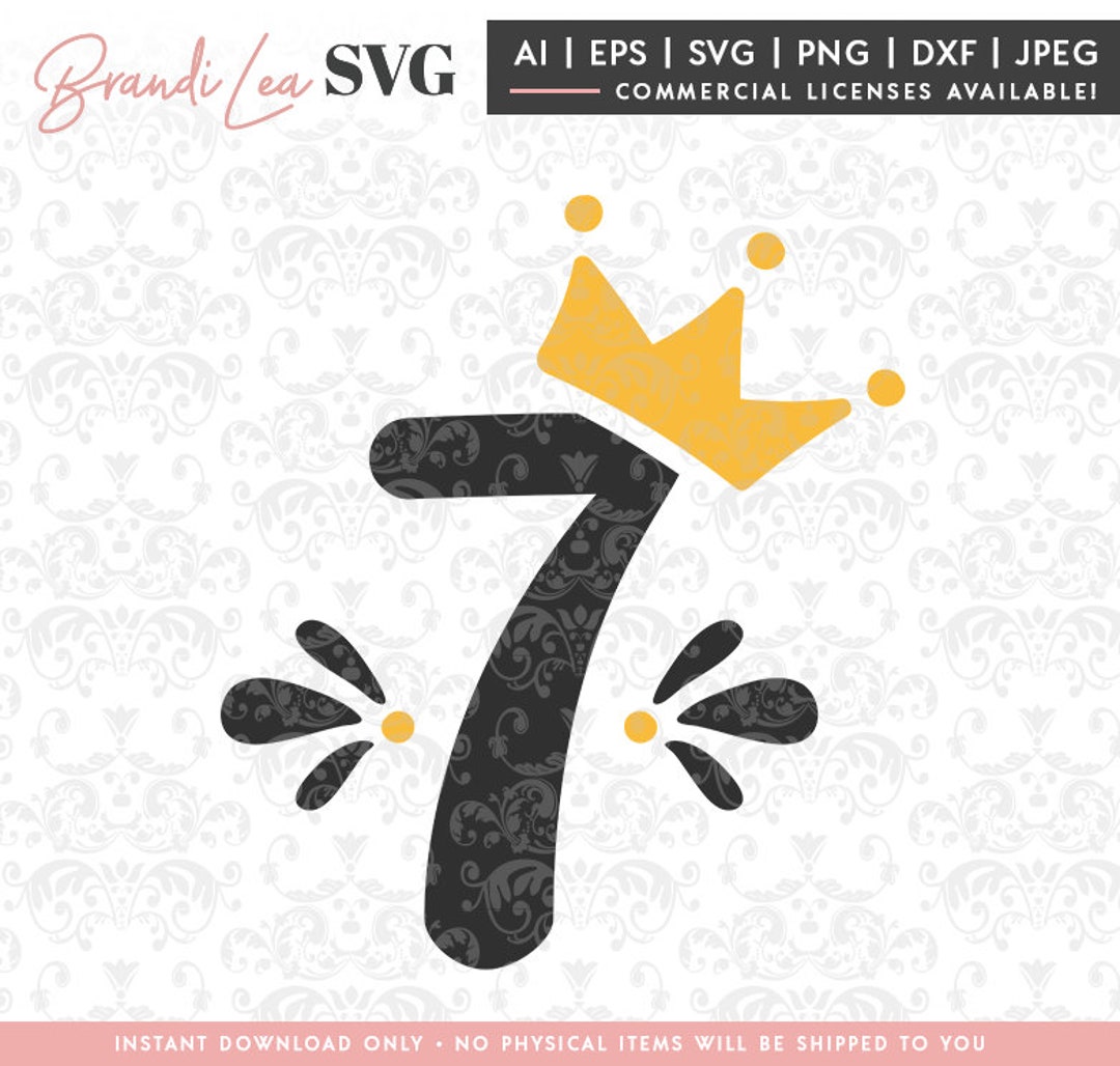7 Year Old Birthday Svg Seven Birthday Crown Party Svg - Etsy