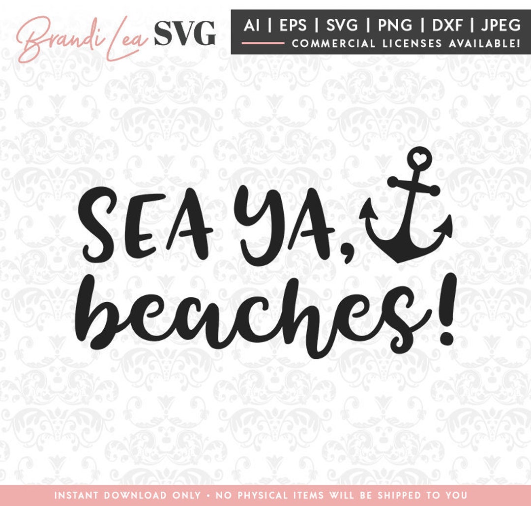 Sea Ya Beaches SVG verano svg playa svg náutica svg DxF - Etsy México