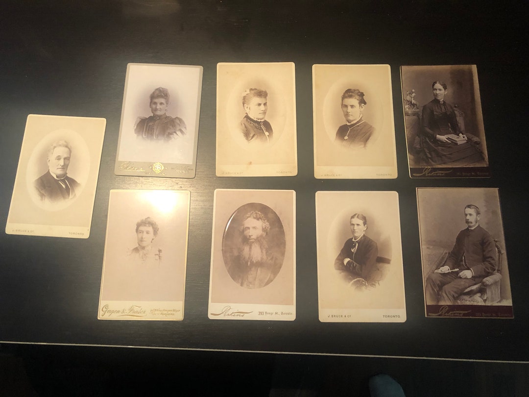 Lot of 9 Vintage Antique Cabinet Cards Photos Photographs Toronto ...