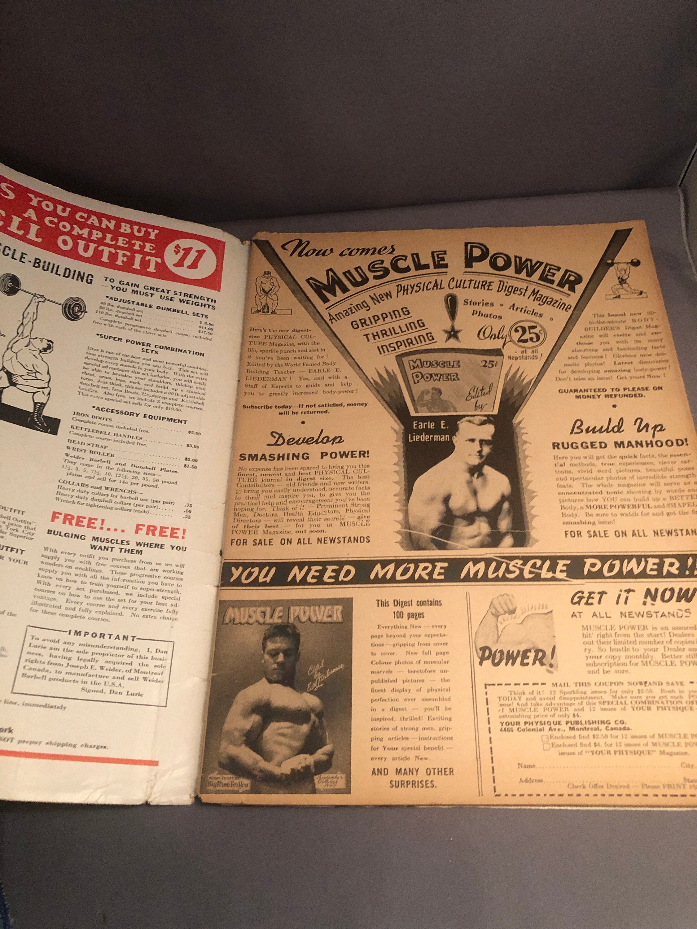 Your Physique Beefcake Bodybuilding Vintage Magazine October November ...