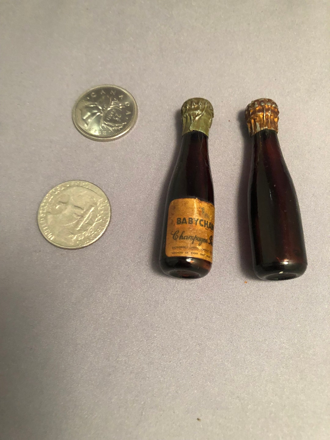 Vintage Advertising Miniature Babycham Bottles Sparkling Perry Cider ...