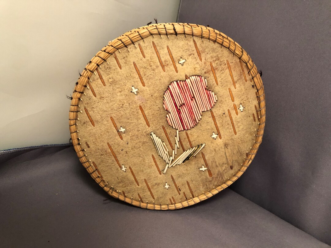 Vintage First Nations Native American Porcupine Quill Birch Bark and ...