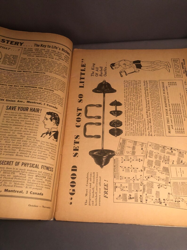 Your Physique Beefcake Bodybuilding Vintage Magazine October November ...