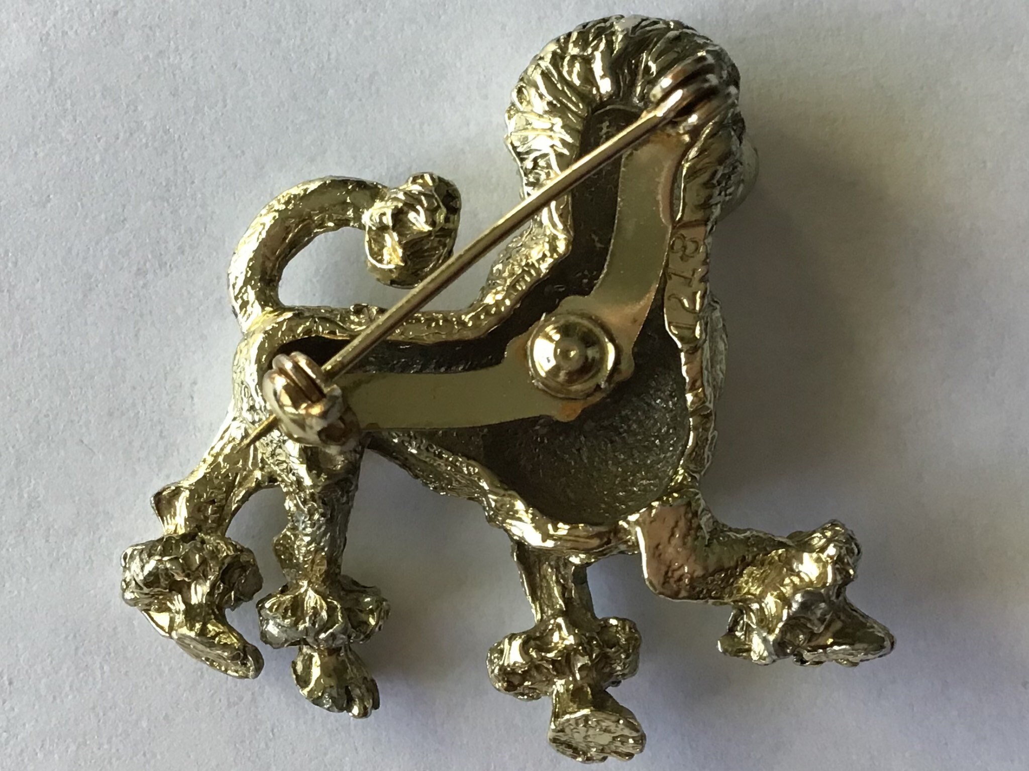 Silvertone Groomed for Show Poodle Brooch With Multi-textured Fur ...