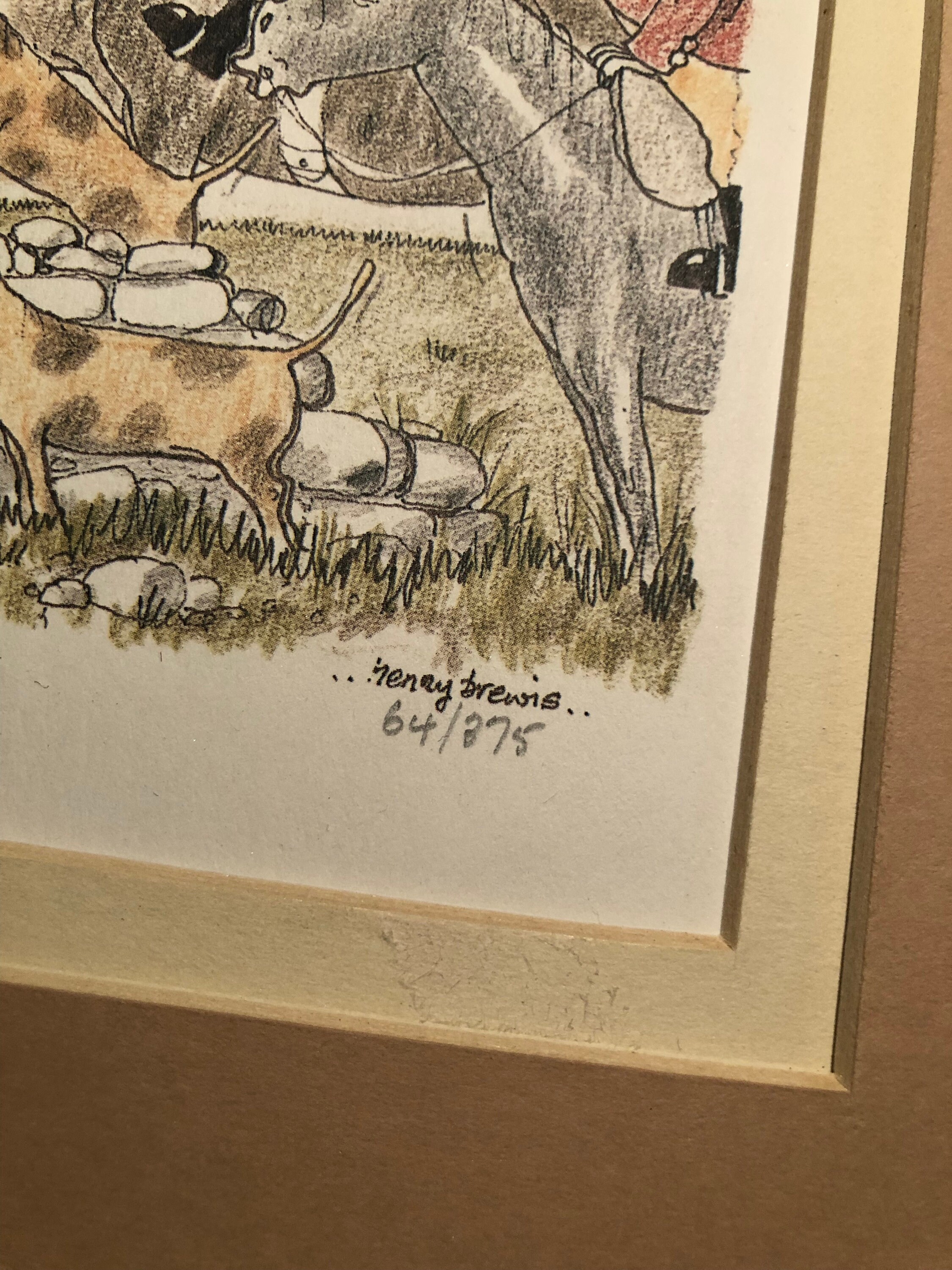 Lot of 4 Vintage Artist Signed & Numbered Henry Brewis Prints in Mattes ...