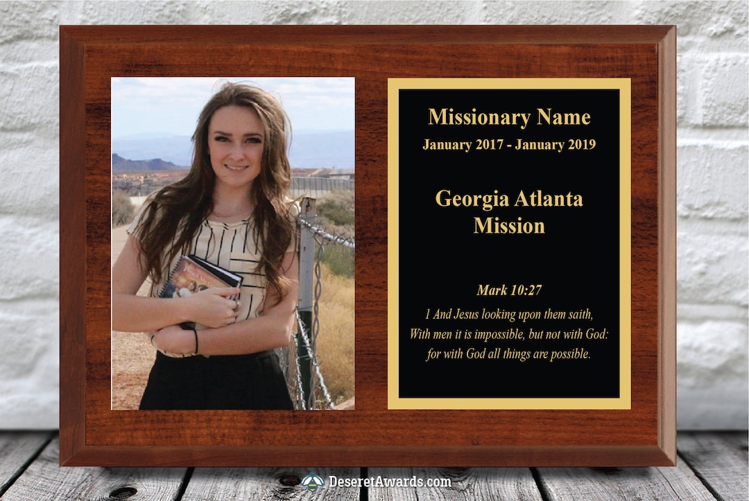 LDS Missionary Plaque Personalized | Custom Mission Call Gift | Mission ...