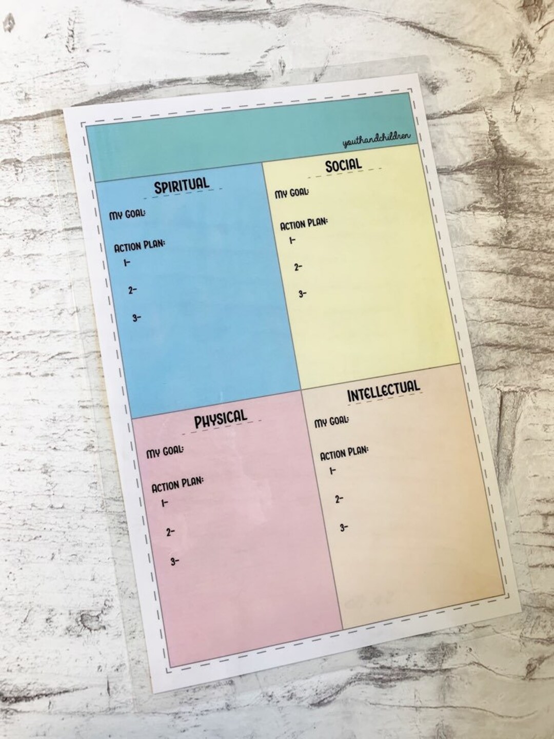 LDS Children and Youth Goal Planner Dry Erase Come Follow Me Tracker ...