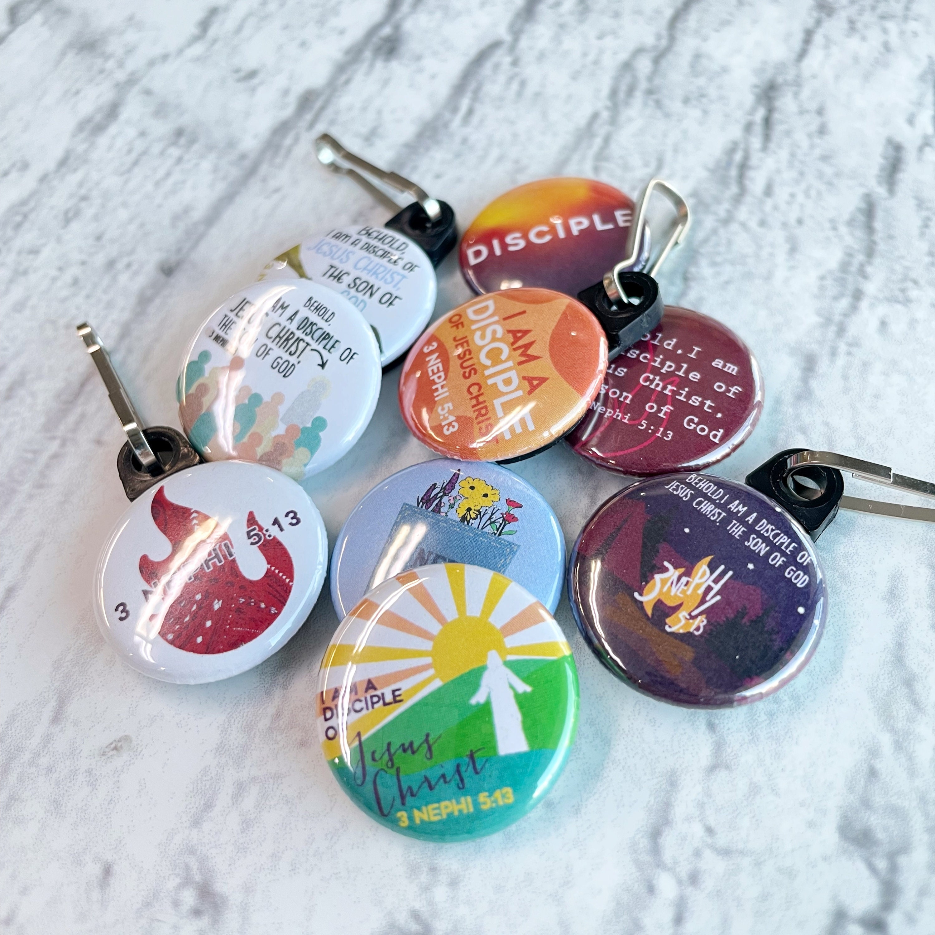 Set of 25 of the 2024 Mutual Theme 1 In. Button Zipper Pull LDS Youth ...