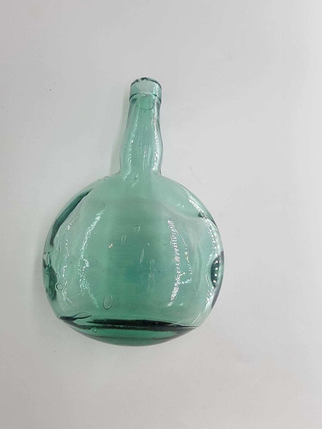 Antique Aqua Wine Bottle Round Bottom - Etsy