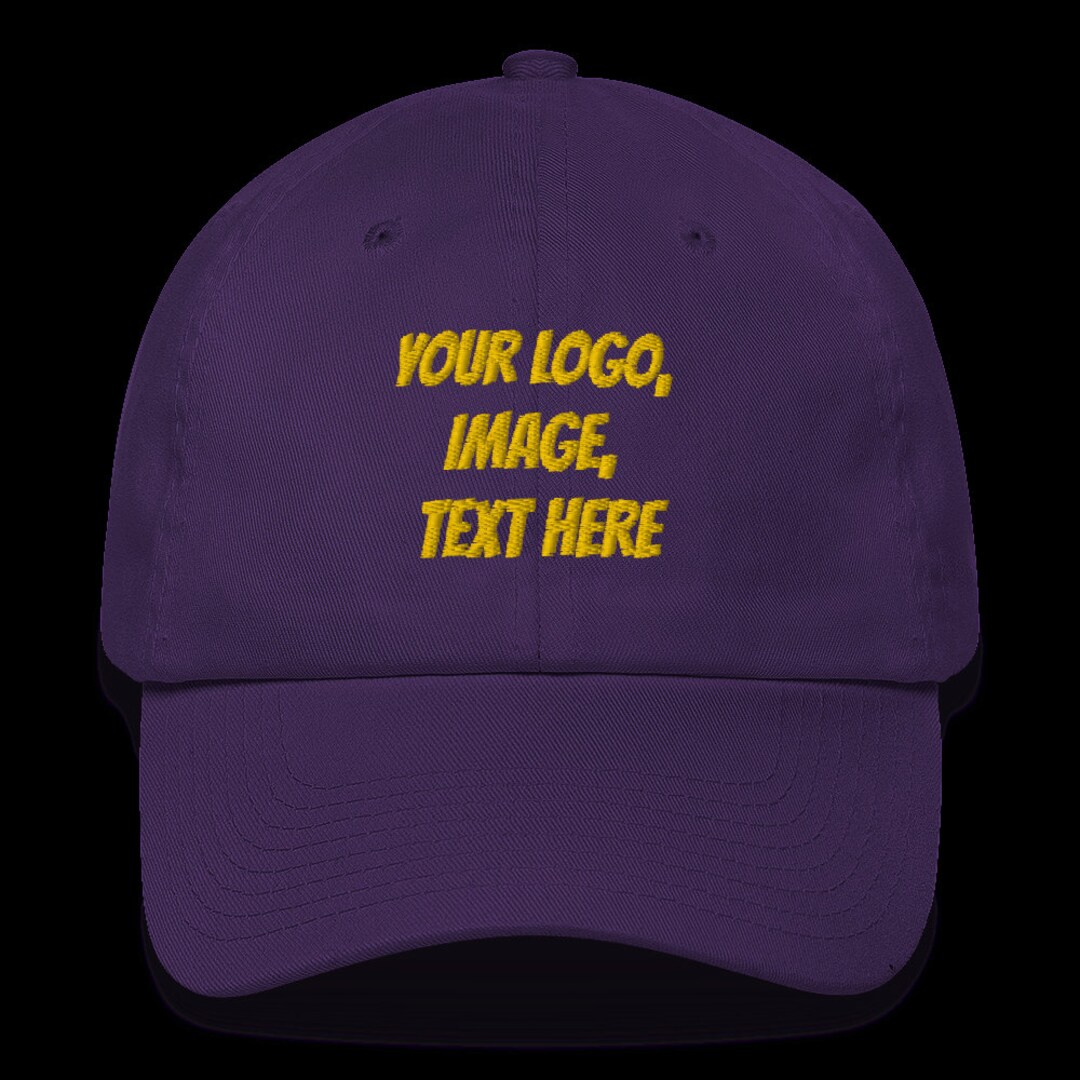 Custom Purple Dad Hat: Personalized Logo, Image, or Text - Etsy