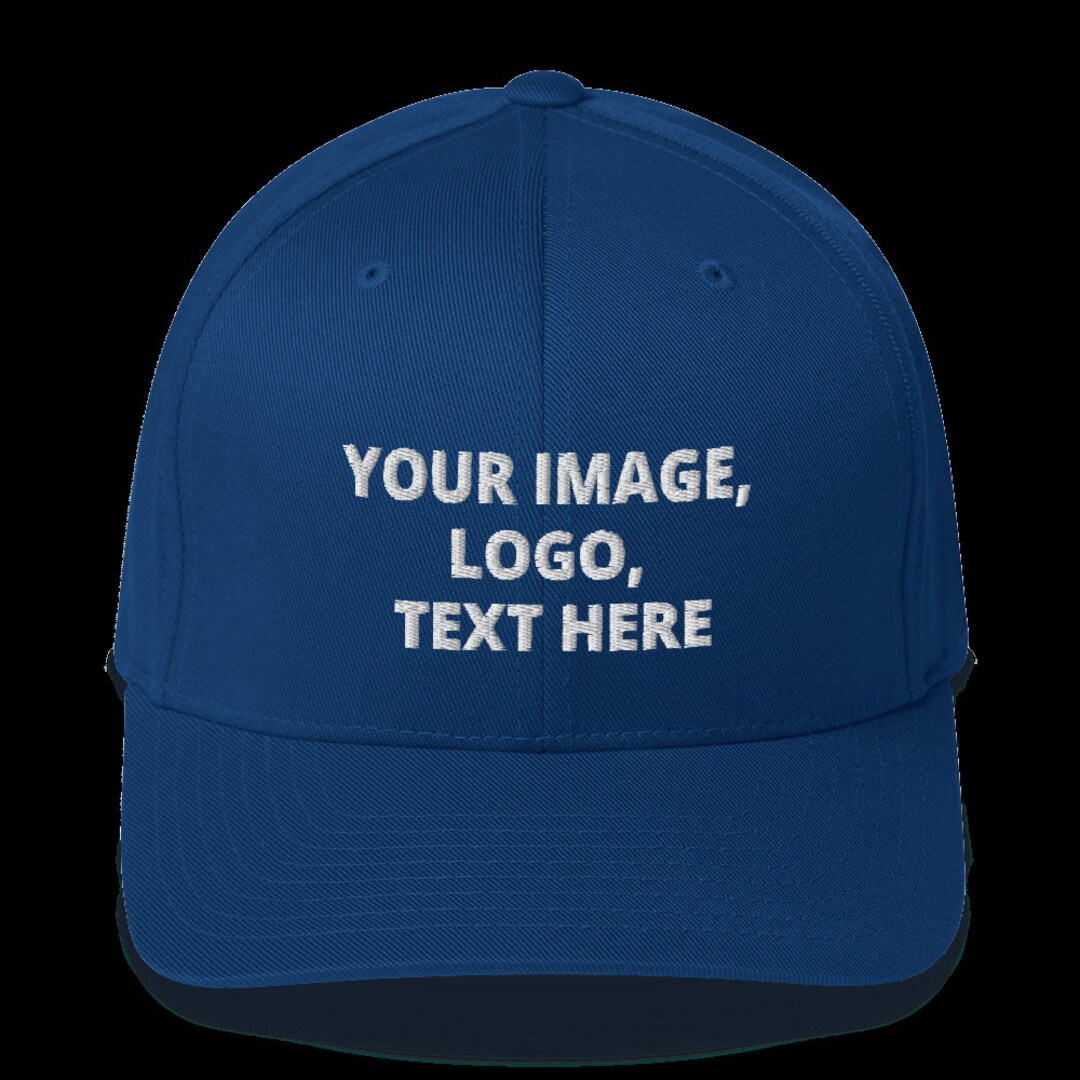 Royal Blue Flexfit Dad Hat: Custom Logo, Image or Text - Etsy