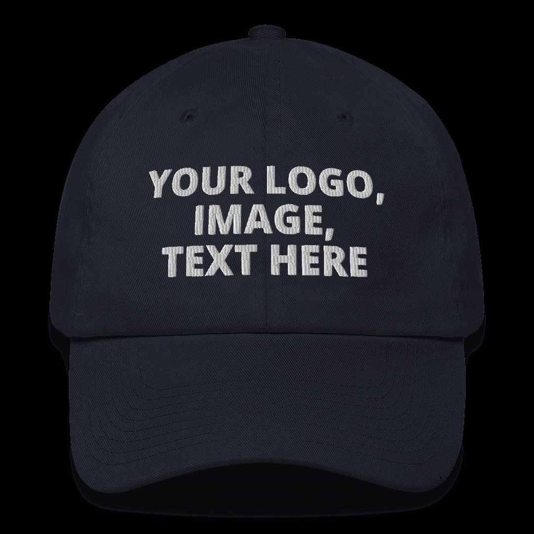 Navy Dad Hat, Add Your Logo, Image or Text on This Dad Hat. - Etsy