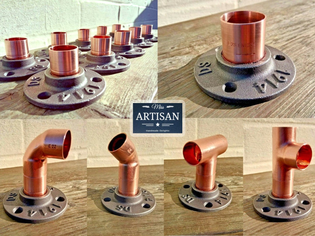 15mm, 22mm, 28mm Copper Cast Iron Floor / Wall Flange Pipe Mount for ...