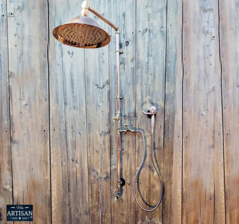 Single Feed Shower With Lower Tap and Hand Sprayer - Indoor / Outdoor ...
