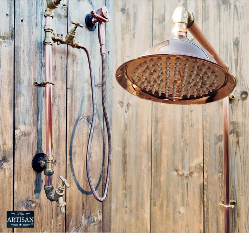 Single Feed Shower With Lower Tap and Hand Sprayer - Indoor / Outdoor ...
