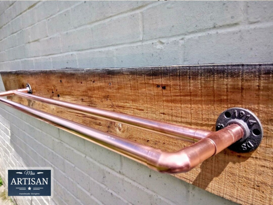 Double Copper Pipe Towel Rail - Vintage / Industrial / Modern ...