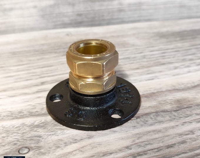Solid Brass Pipe Mount Fixing Bracket | Steam Punk | Industrial ...