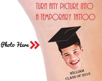 Graduation Temporary Fake Tattoo Sticker set of 2 - Etsy
