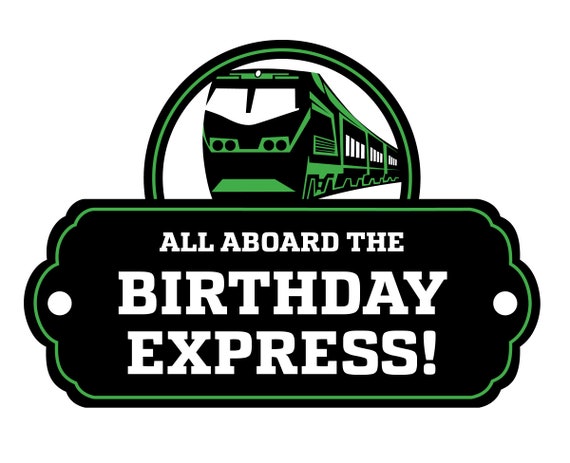 Train Birthday Party Decor Diesel Train Signs Birthday | Etsy