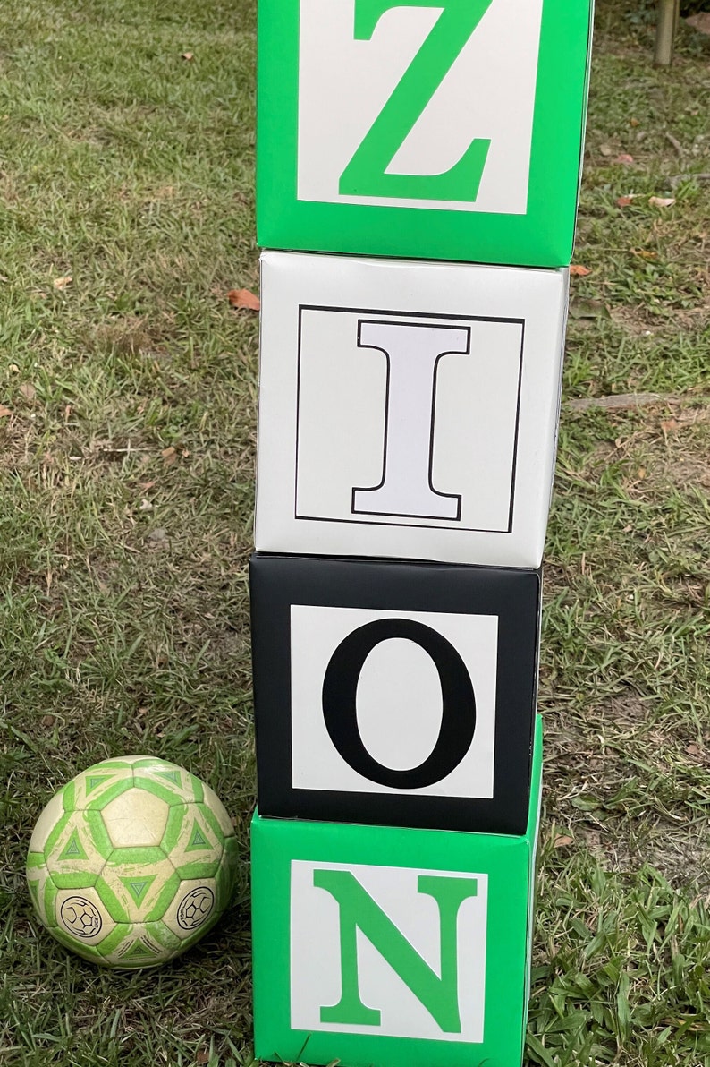 Sports Theme ABC Blocks - Etsy