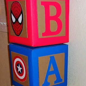 Superhero Blocks (size 10x10) - Etsy
