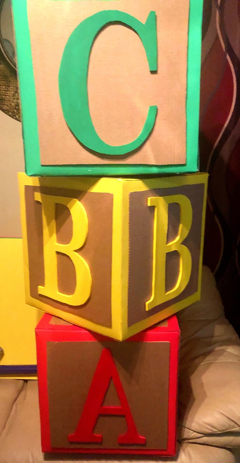 Alphabet & Number Blocks 10x10 Life Size Blocks for - Etsy