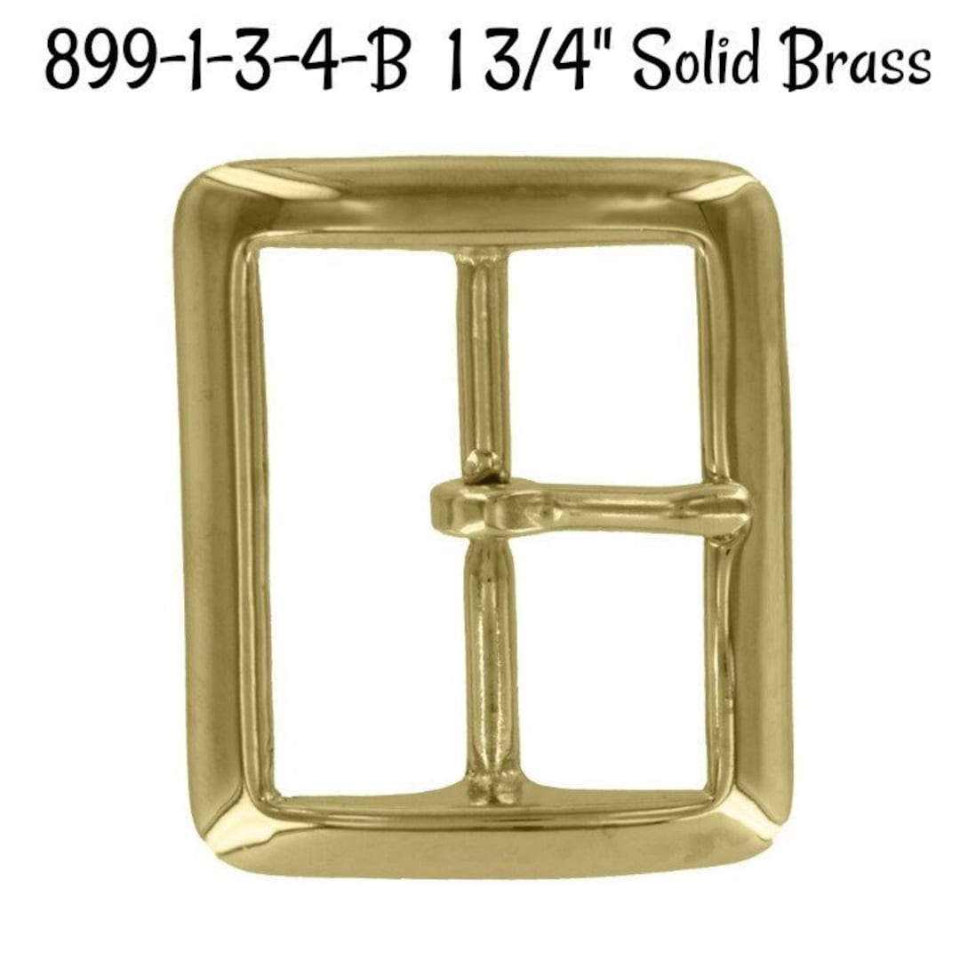 1 3/4" Inch Solid Brass Buckle Fits 1 3/4" Wide Strapping. Brass Belt ...