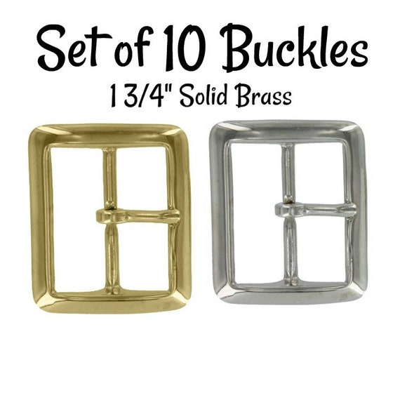 Set of 10 Buckles 1 3/4 Inch Solid Brass Buckle fits 1 | Etsy