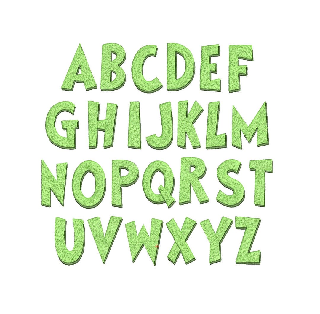 GRINCH Inspired Lettering Machine Embroidery File / Satin and Tatami ...