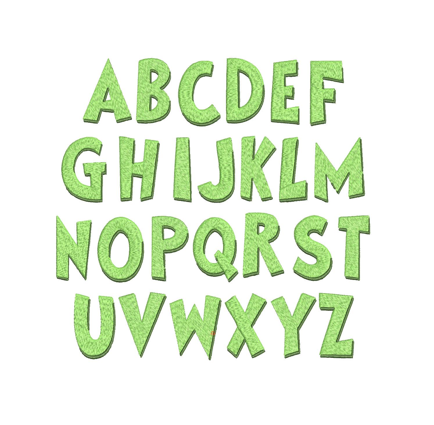 GRINCH Inspired Lettering Machine Embroidery File / Satin and Tatami ...