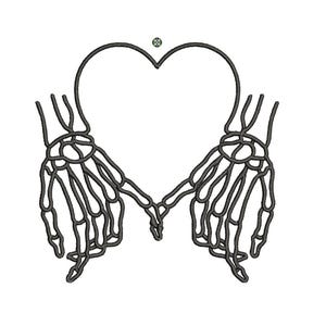 Skeleton Hands Pinky Promise Heart / Digital Embroidery File Download ...