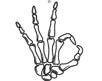 Skeleton Hands Love Heart 2 / Digital Embroidery File Download / 2 ...