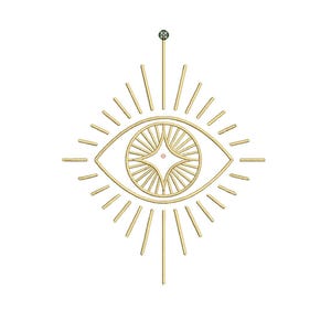 Minimal Celestial Eye 1 / Digital Embroidery Download / Satin Stitch ...