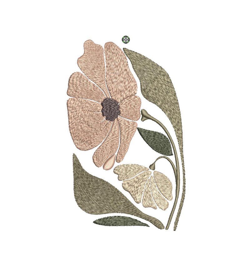Cute Funky Flower Machine Embroidery File / Download / 3 Sizes / Satin ...