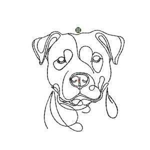 Staffordshire Bull Terrier Dog Embroidery - Digital File Download / 3 ...