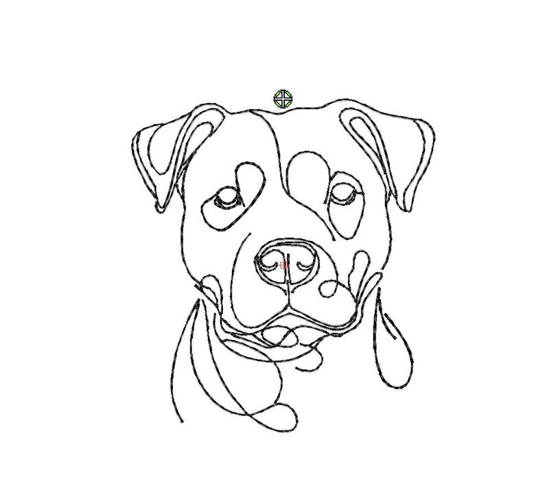 Staffordshire Bull Terrier Dog Embroidery - Digital File Download / 3 ...