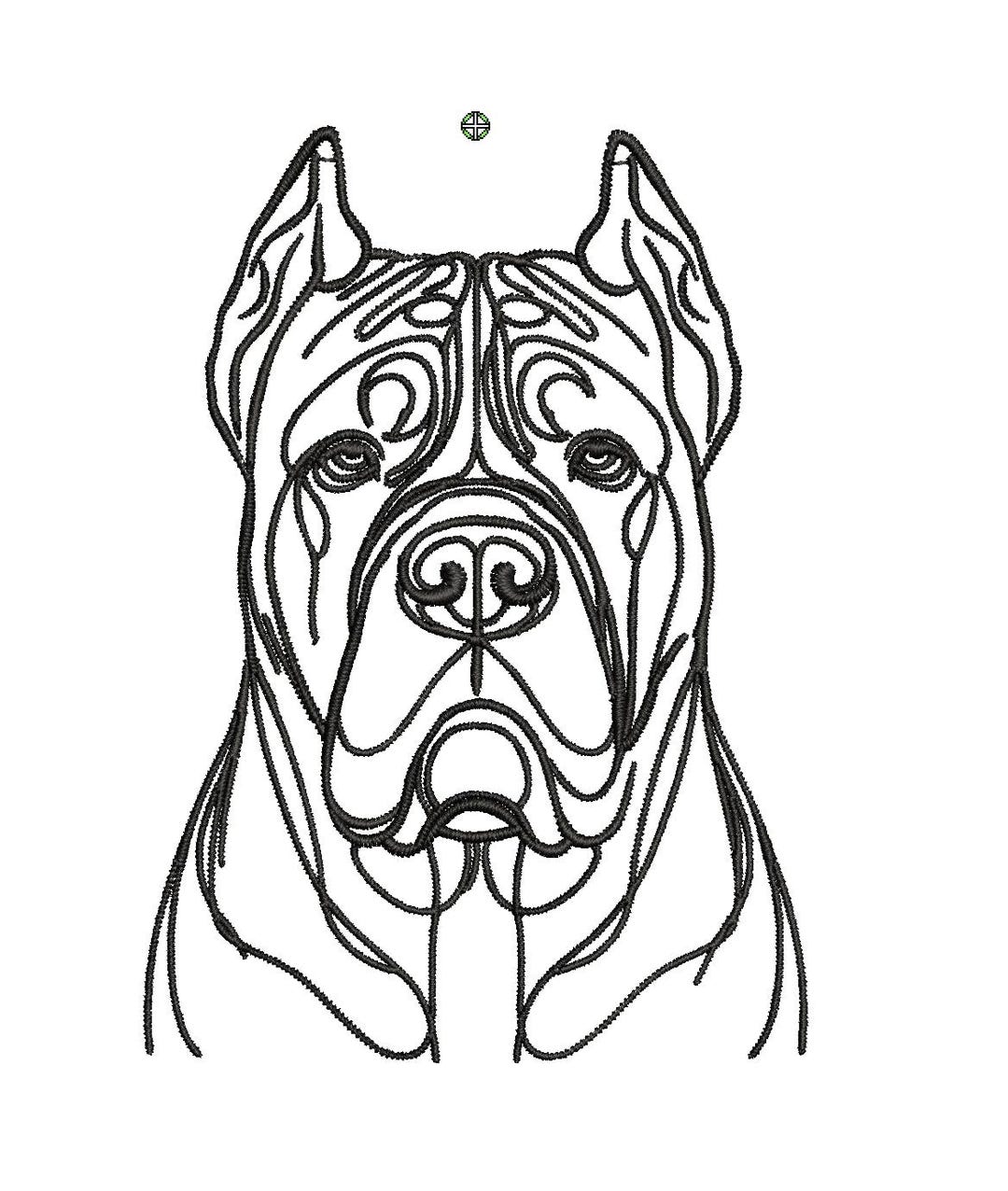 Cane Corso Dog 1 - Digital File Download / 3 Sizes / Embroidery Artwork ...