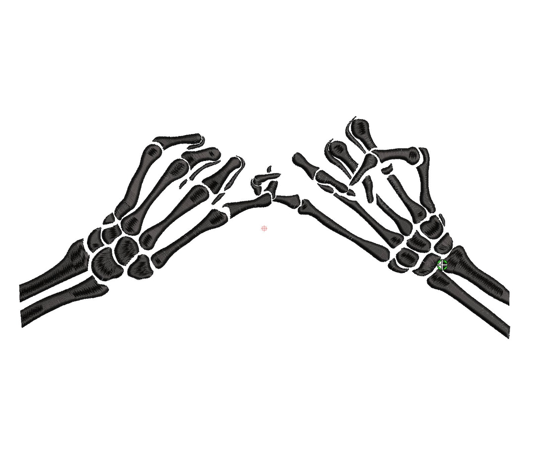 Skeleton Hands Pinky Promise / Digital Embroidery Download / 3 Sizes ...