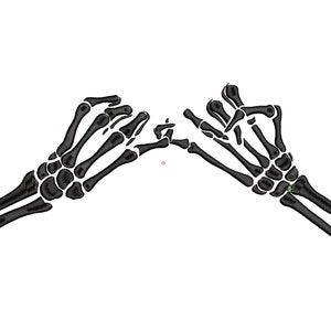 Skeleton Hands Pinky Promise / Digital Embroidery Download / 3 Sizes ...