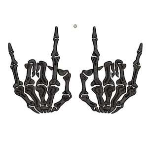 Skeleton Hands Rock and Roll 2 / Digital Embroidery File Download / 2 ...