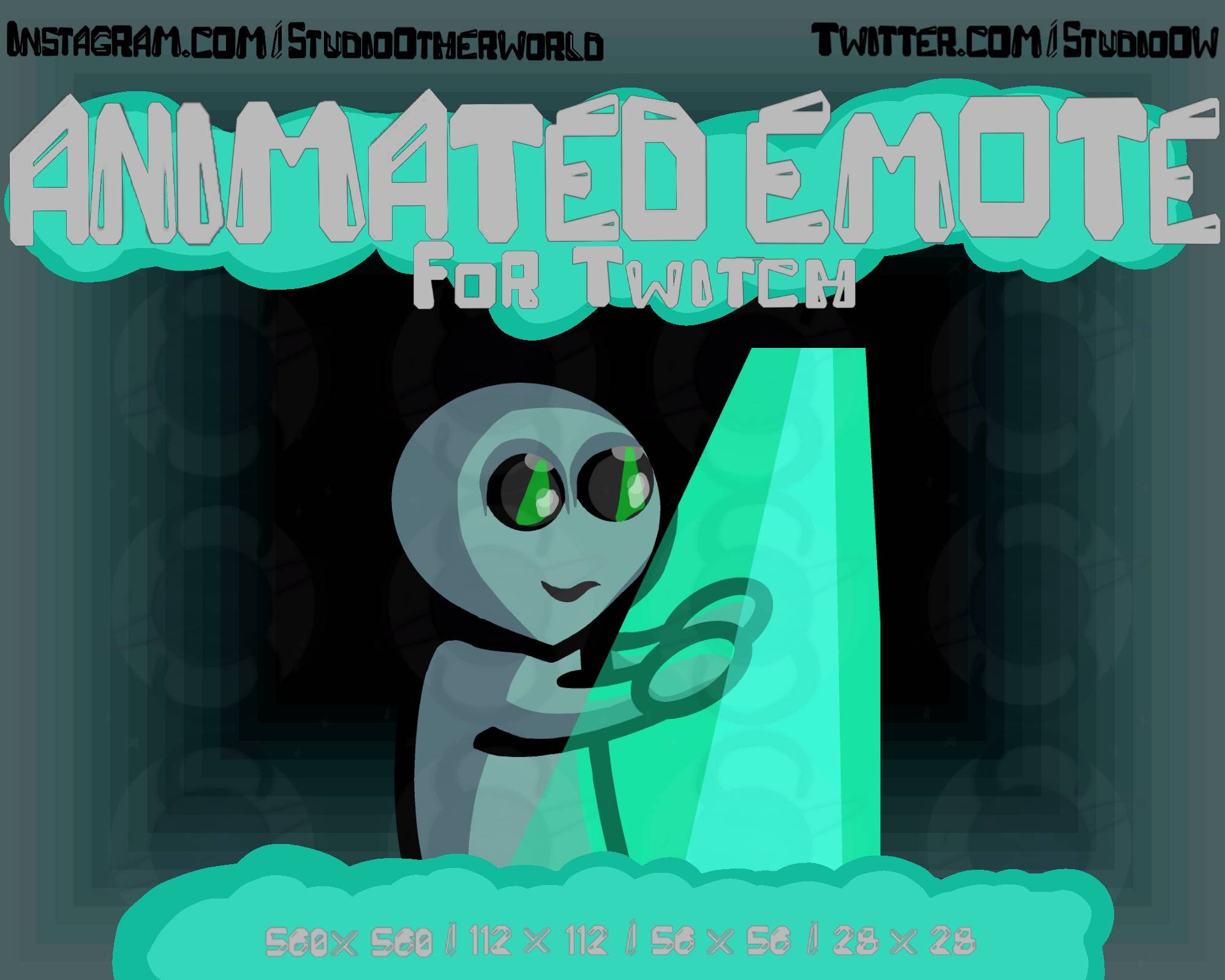 Animated Grey Alien Emote for Twitch Paranormal UFO Dance - Etsy