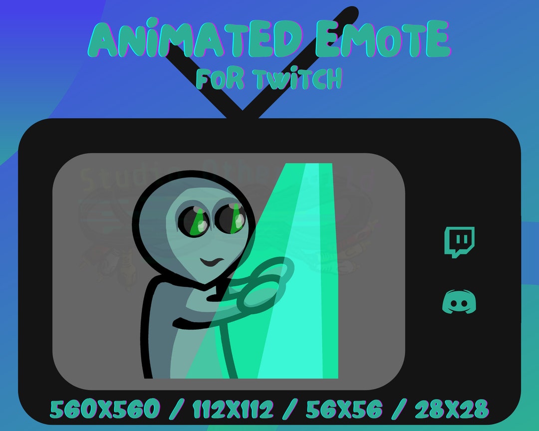Animated Grey Alien Emote for Twitch Paranormal UFO Dance Emote GIF ...