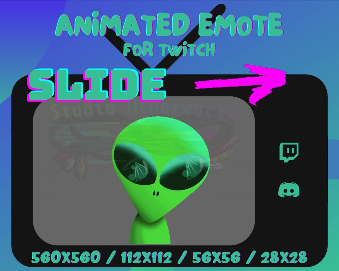 Alien Slide Emote Conspiracy Twitch Emote Aliens Are Real - Etsy