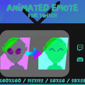 Animated Alien Dance Emote for Twitch UFO Rave Lights Pixel Alienjam ...
