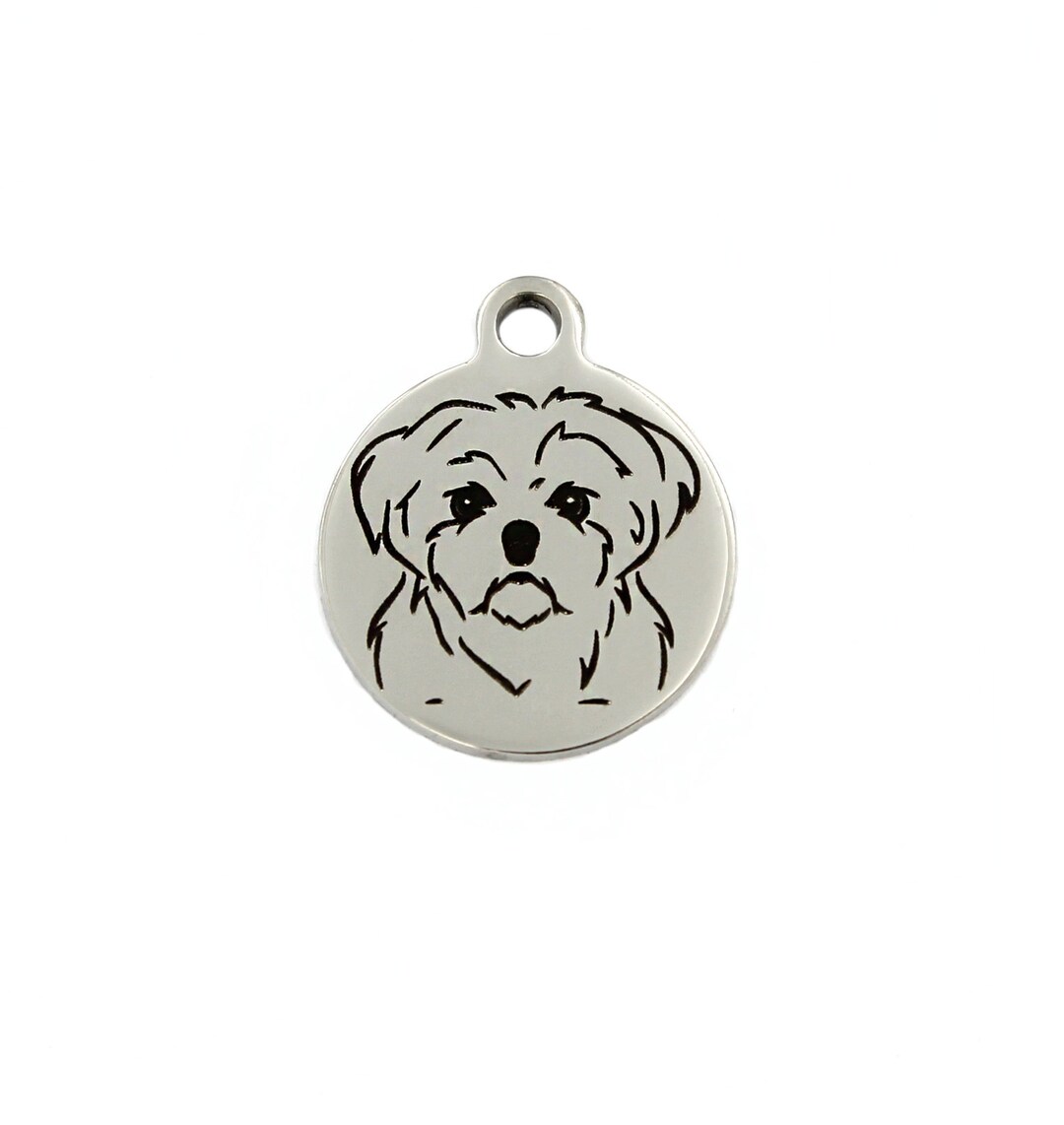 Shih Tzu Charm Stainless Steel Shih Tzu Dog Charm Shih Tzu - Etsy