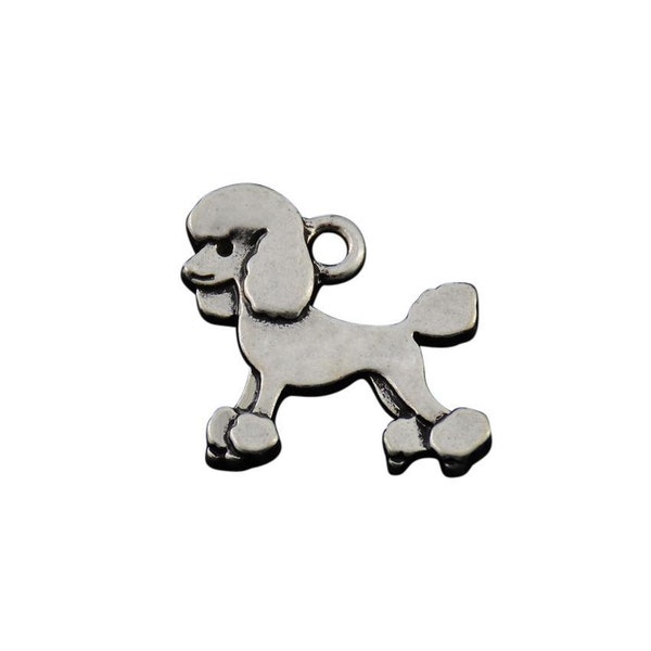 Silver Poodle Charm - Etsy